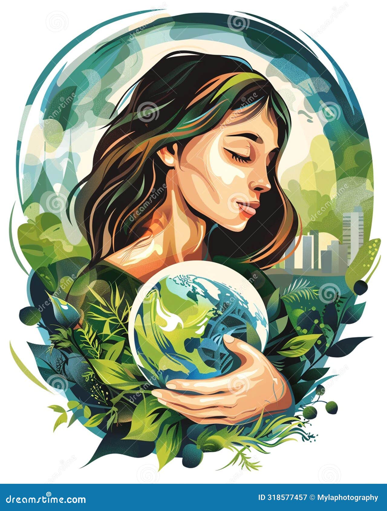 ECO Campaign Illustration, Vector Image Style, Circular Economy Wheel ...