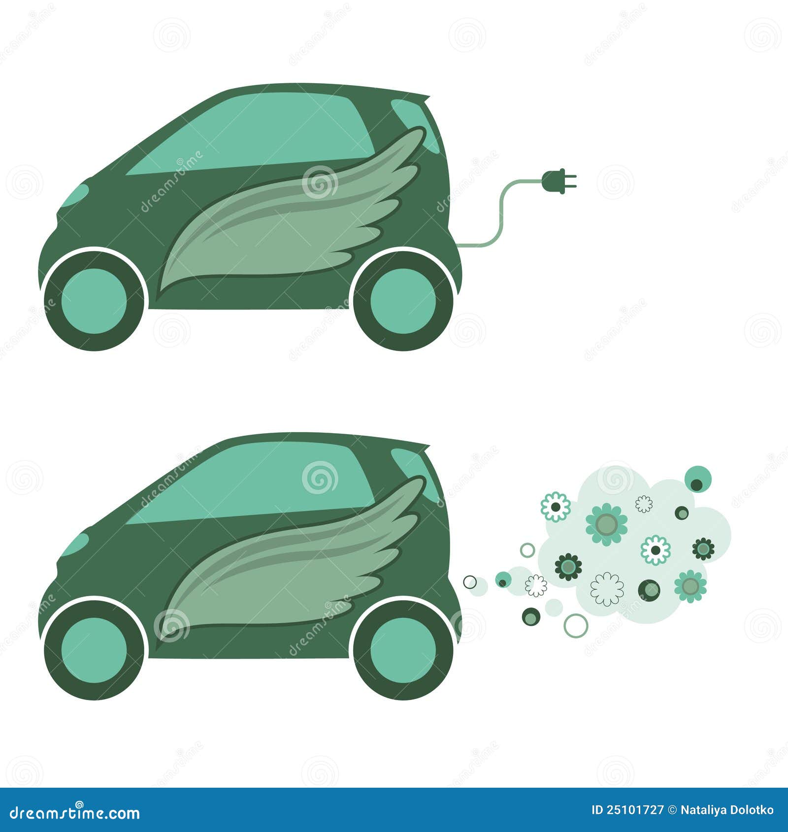 Eco car stock vector. Illustration of design, natural - 25101727