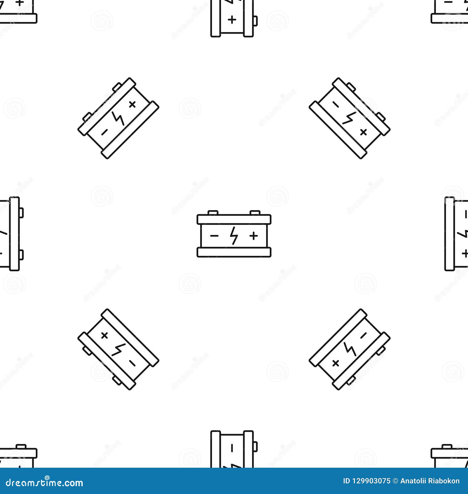 Eco Car Battery Pattern Seamless Vector Stock Vector - Illustration of ...