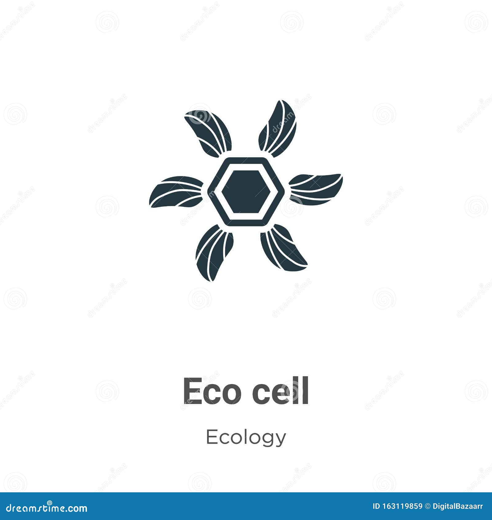 Eco Cell Vector Icon on White Background. Flat Vector Eco Cell Icon ...