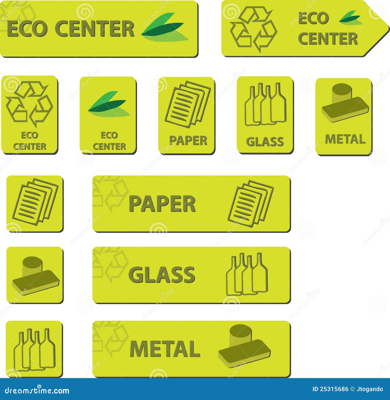 Eco Center Icons stock illustration. Illustration of nature - 25315686