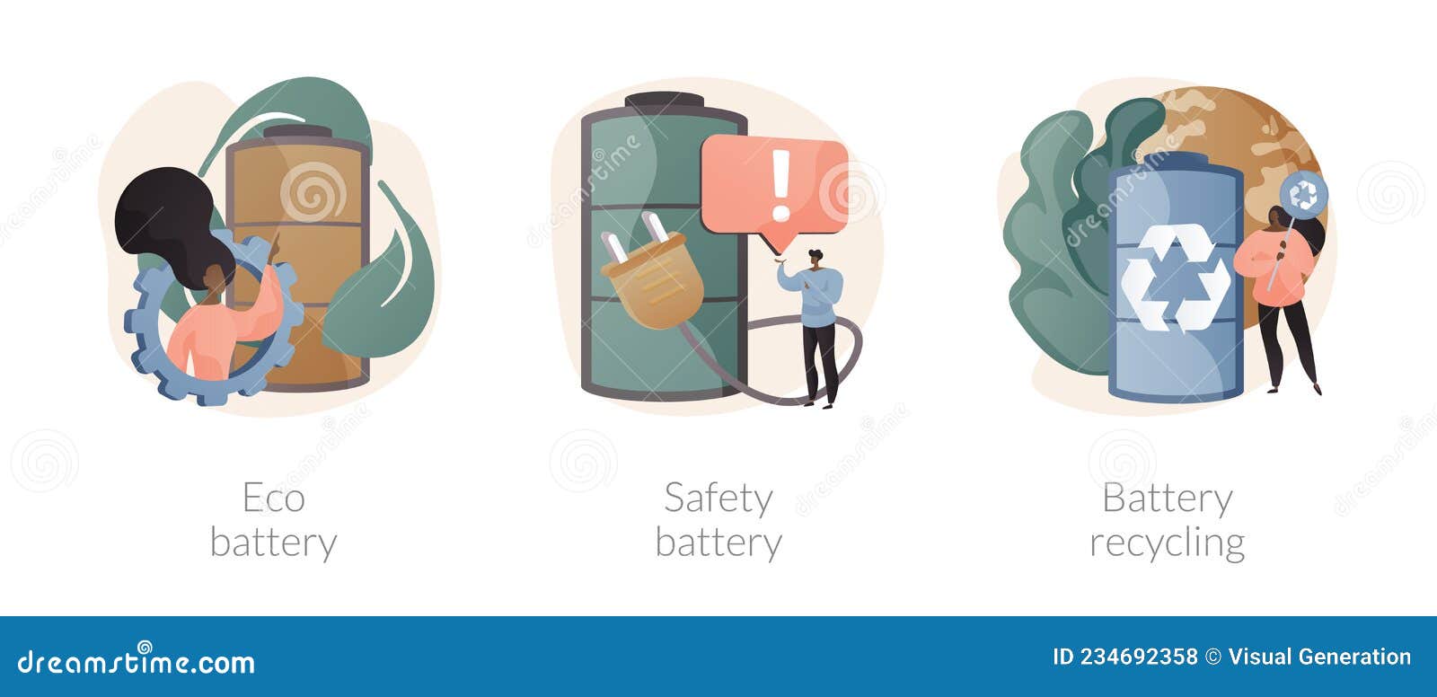 Eco Charging Solution Abstract Concept Vector Illustrations. Stock ...