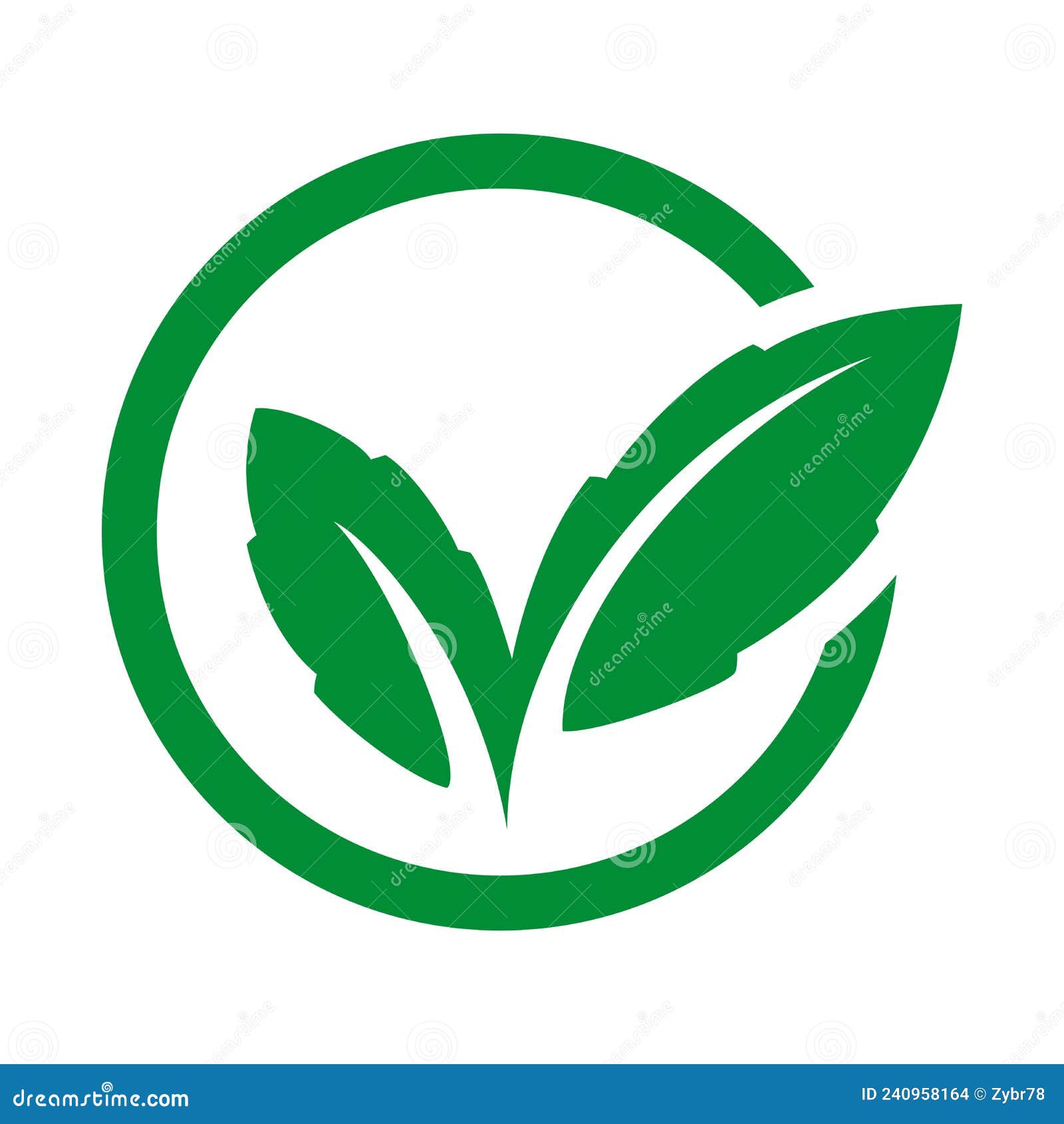 ECO checkmark icon stock vector. Illustration of business - 240958164