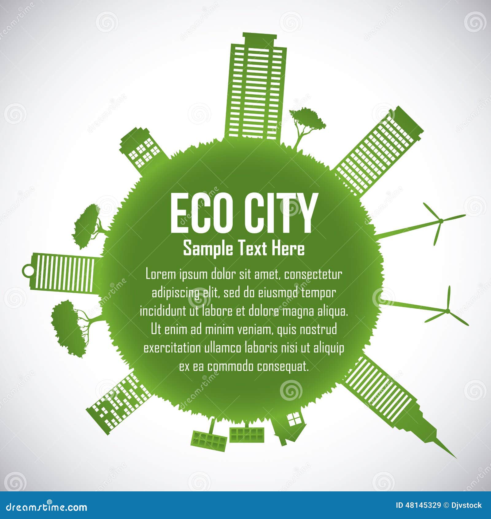 Eco City Design Vector Illustration Eps10 Graphic Stock Vector ...