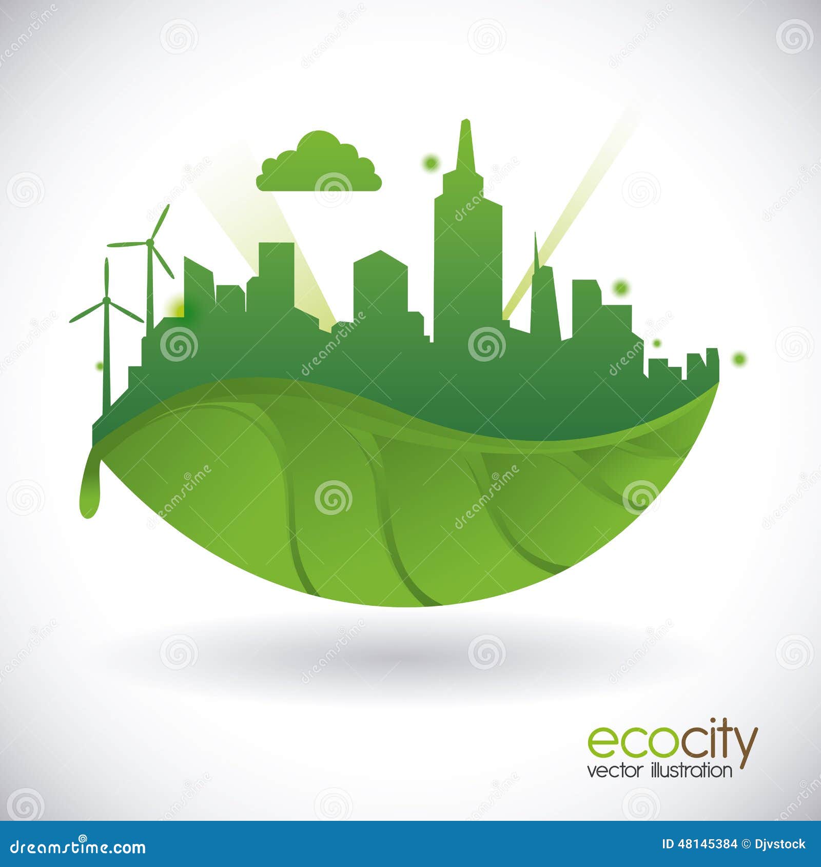 Eco City Design Vector Illustration Eps10 Graphic Stock Vector ...