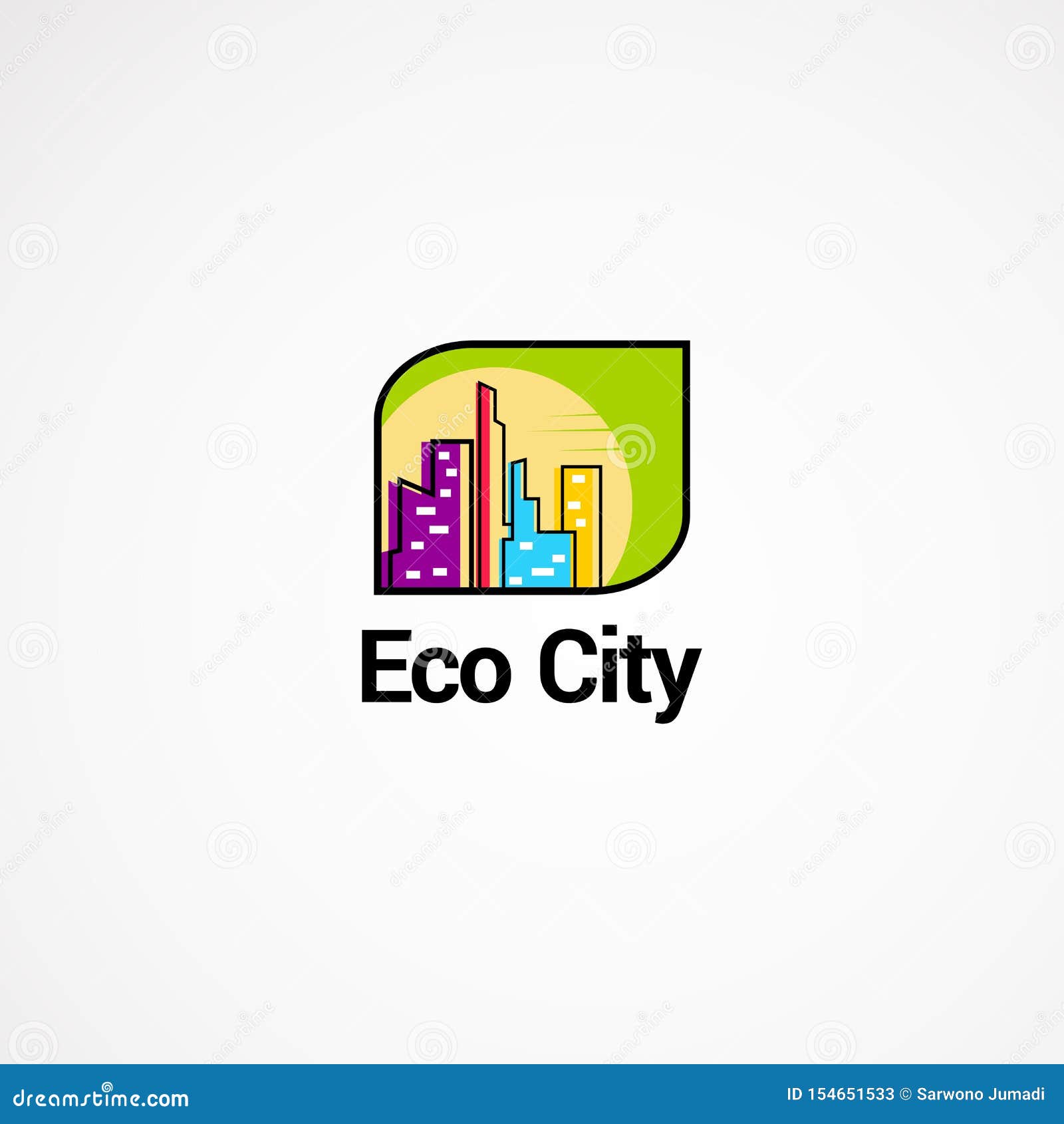 Eco City Logo Designs Concept, Icon, Element, and Template for Business ...