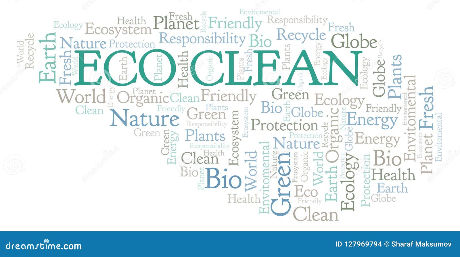 Eco Clean word cloud. stock illustration. Illustration of collage ...