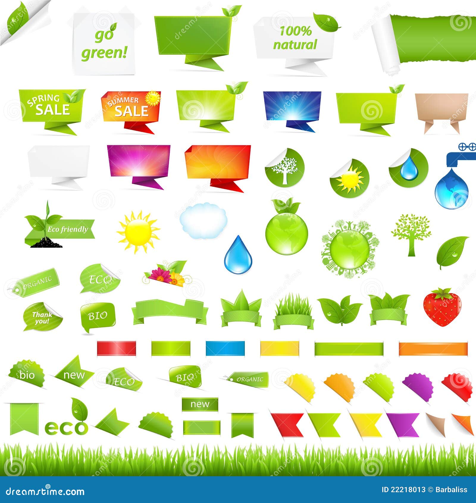 Eco Collection Design Elements Stock Vector - Illustration of ecology ...