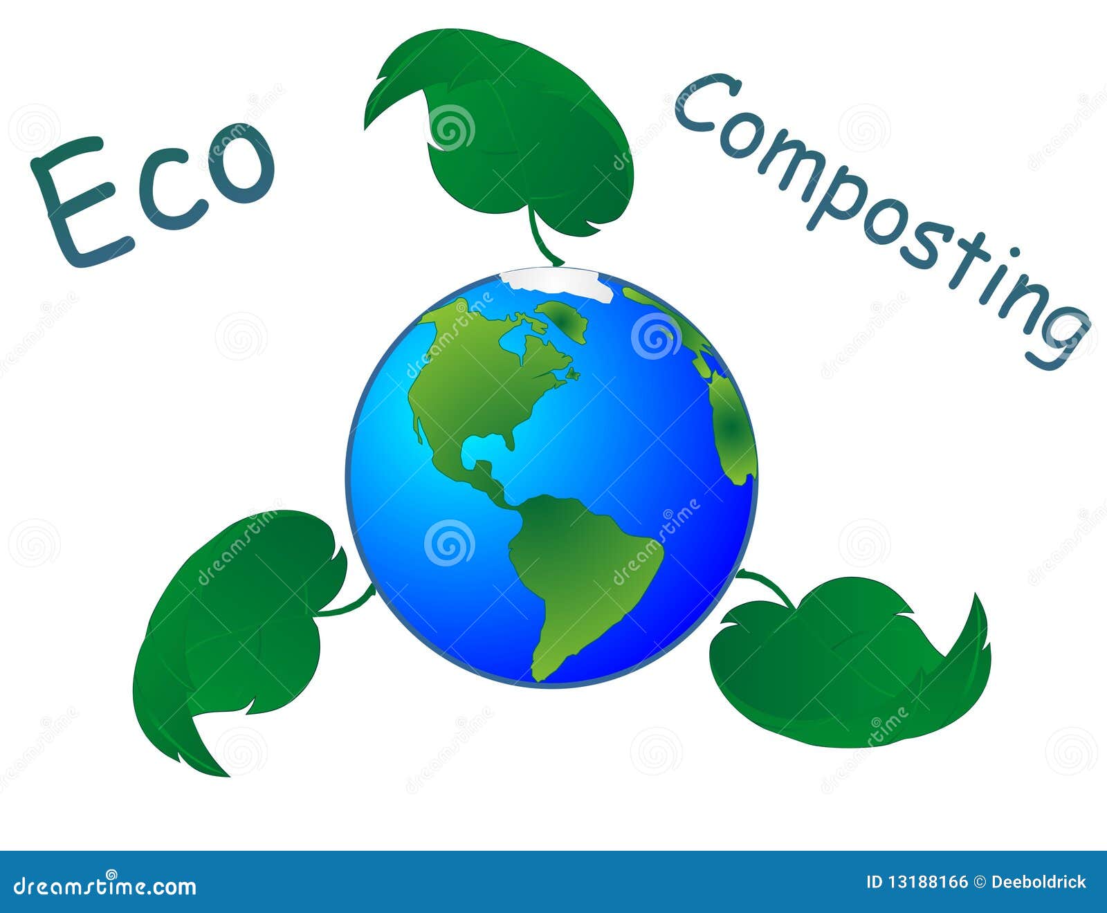 Eco Compostant L'illustration Mondiale De Symbole. Illustration de ...