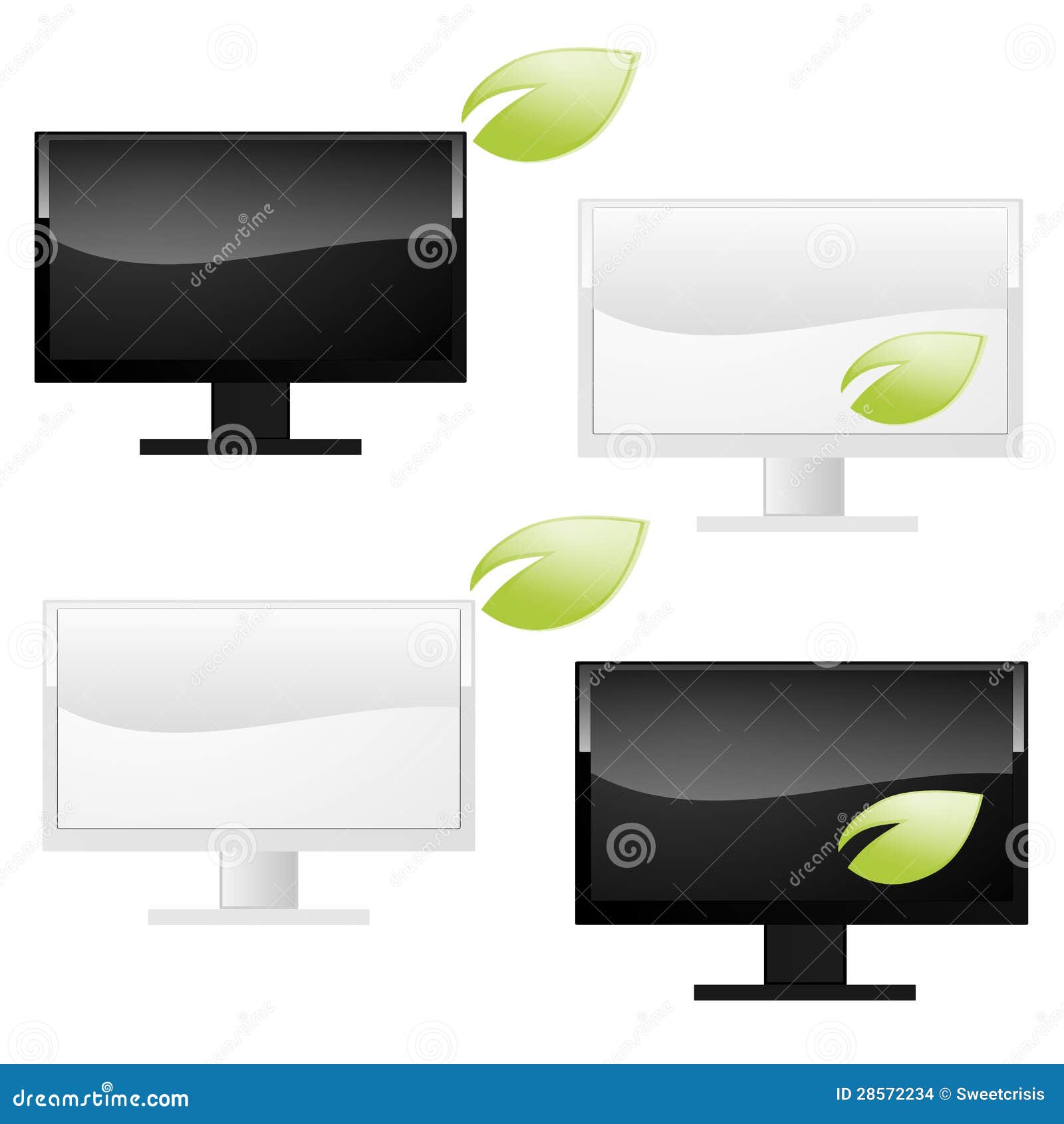 Eco computer stock illustration. Illustration of designer - 28572234