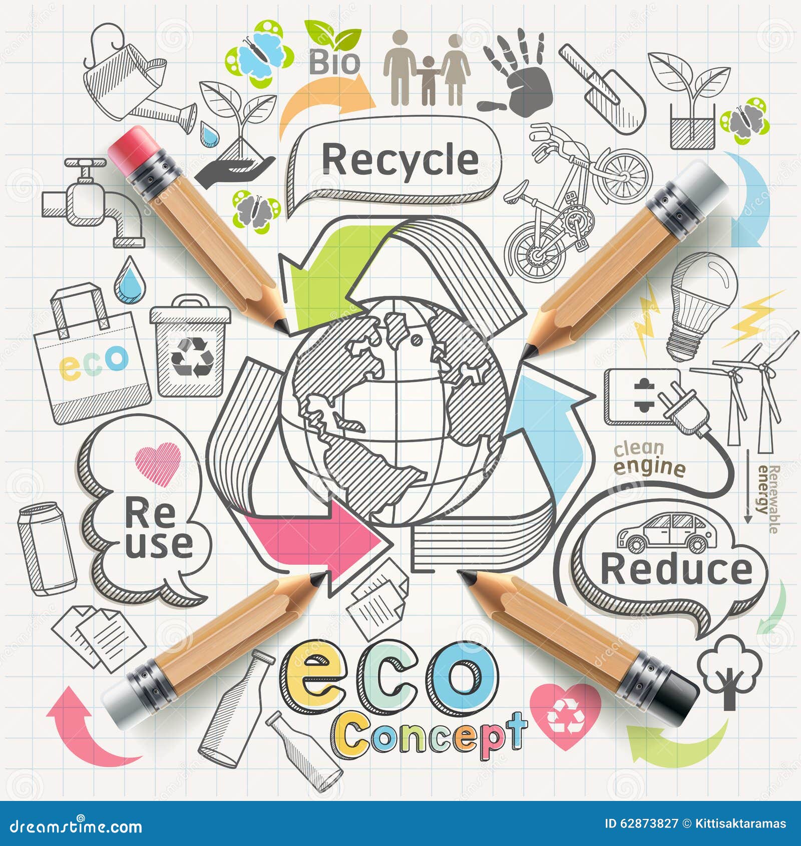 Set Of Thinking Doodles Elements Vector Illustration | CartoonDealer ...