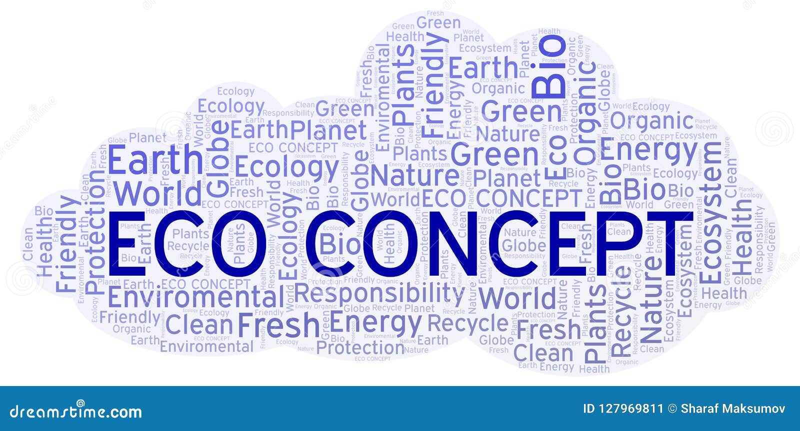 Eco Concept word cloud. stock illustration. Illustration of typography ...