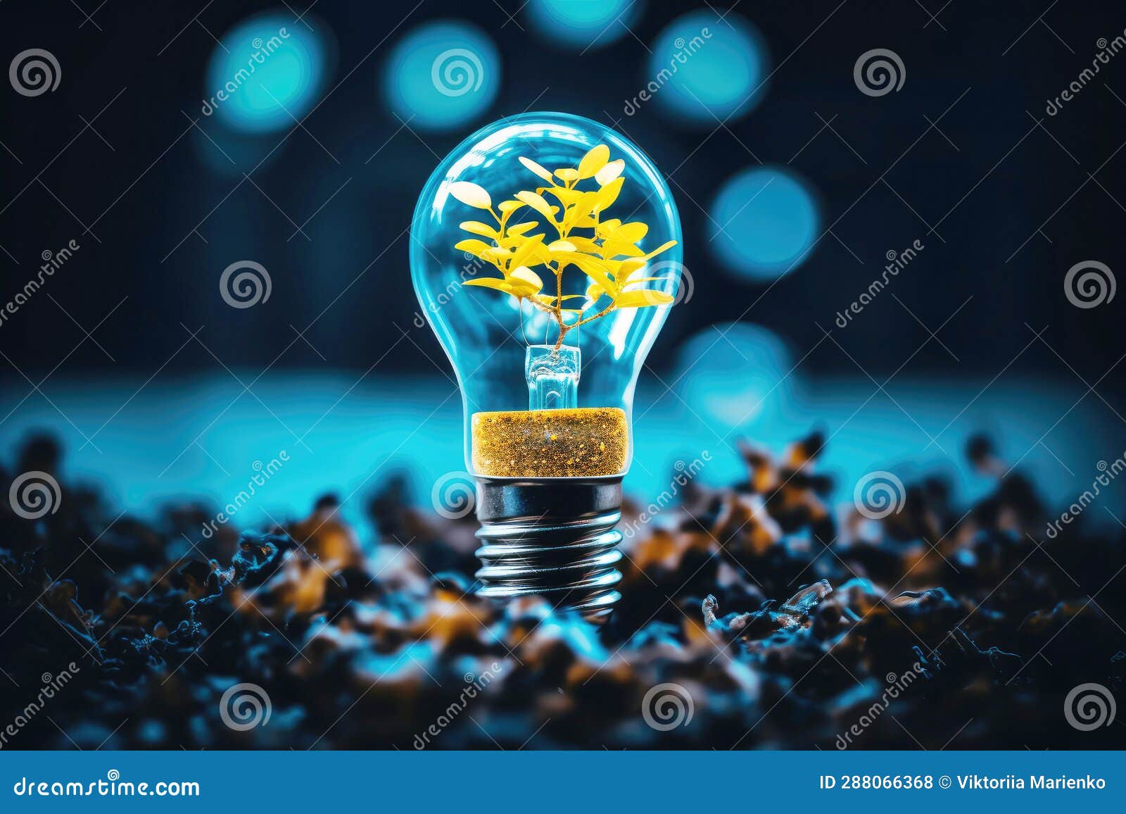 Eco Conscious Future: Growing Plant in Light Bulb of Responsibility ...