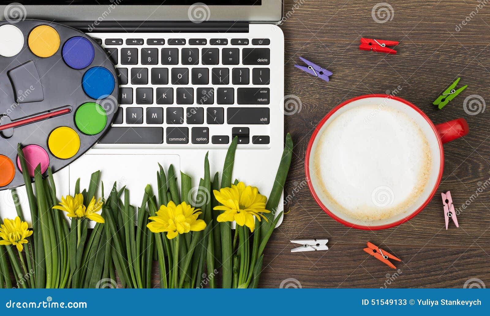 Eco creative workplace stock image. Image of grass, coffee - 51549133