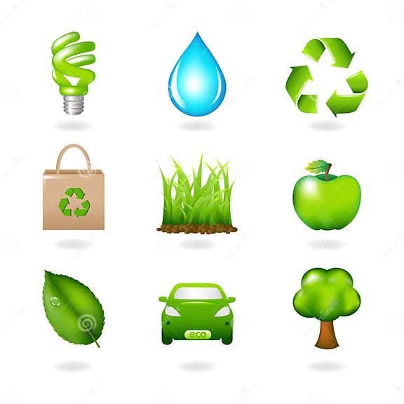 Eco Design Elements and Icons. Vector Stock Vector - Illustration of ...