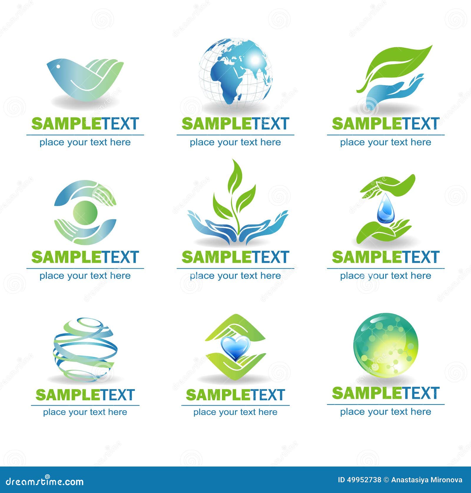 Eco Design Elements stock vector. Illustration of ecology - 49952738