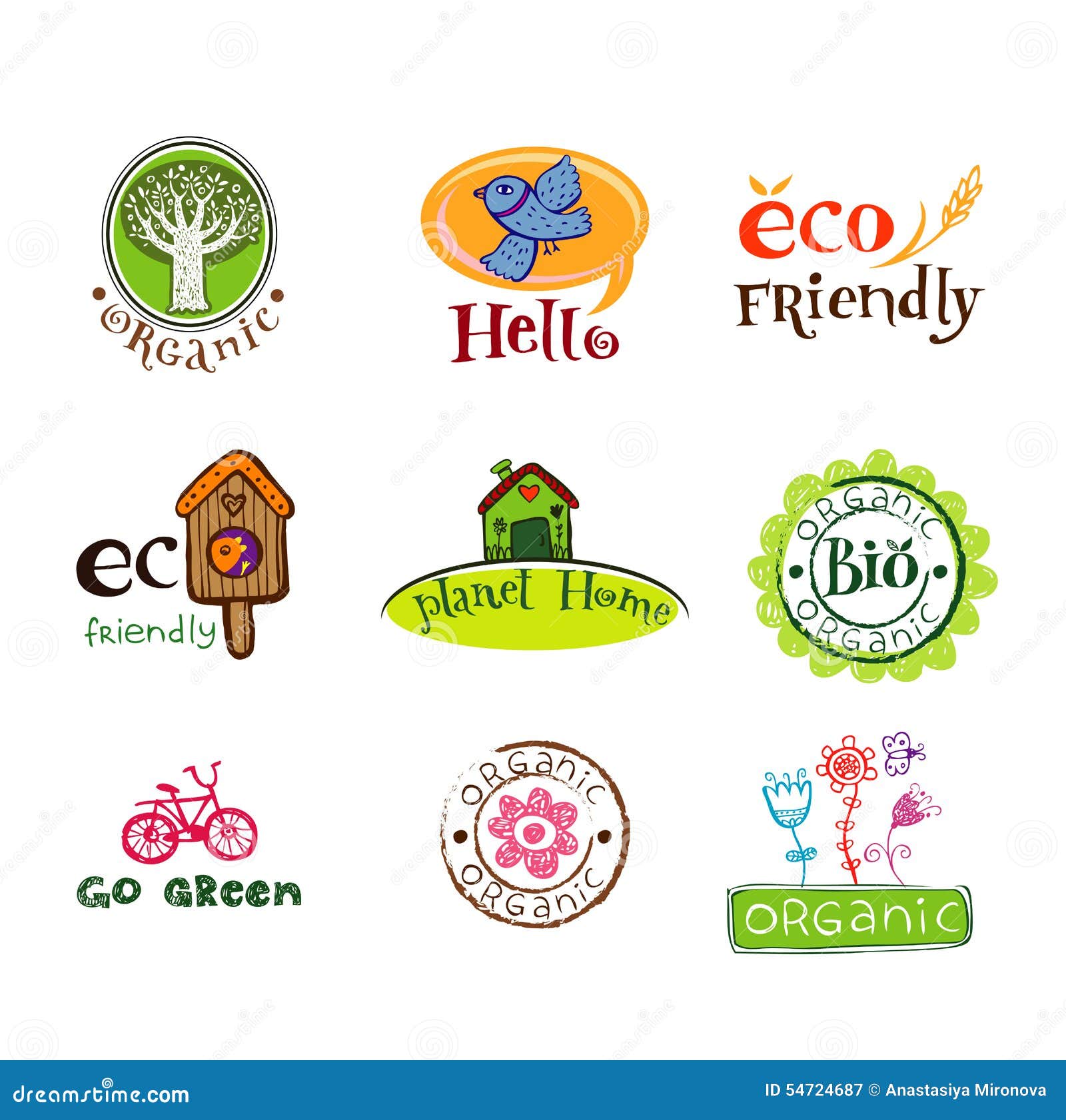 Eco design elements. stock vector. Illustration of global - 54724687