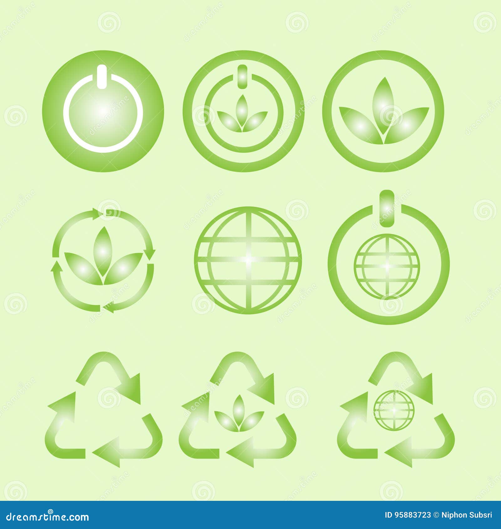 Eco Design on the Green Background Stock Illustration - Illustration of ...