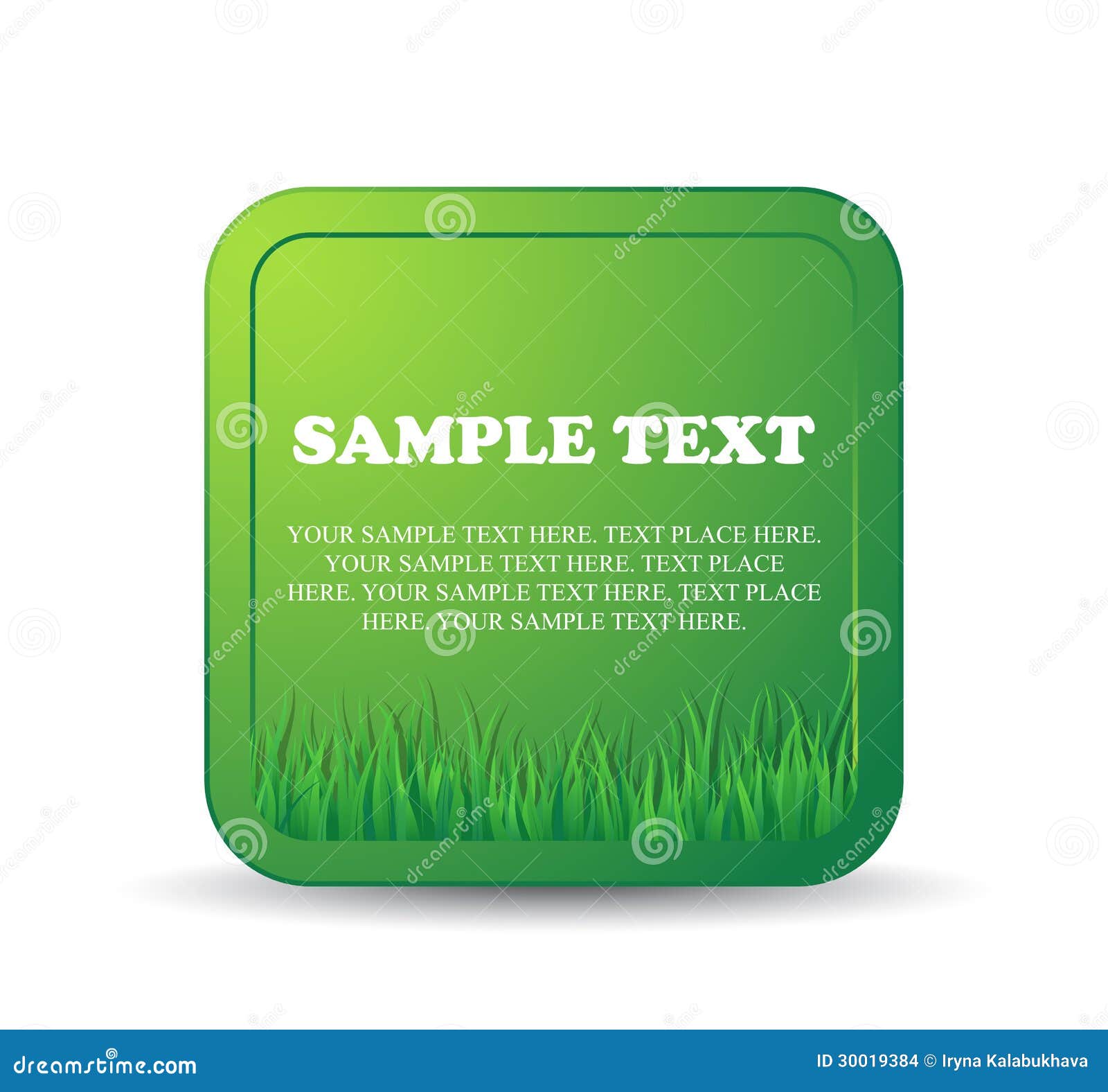 Vector Eco Design with Green Grass Stock Vector - Illustration of gift ...