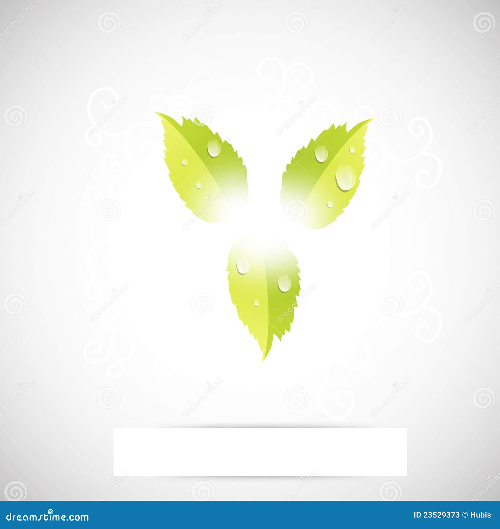 Eco design of three leaves stock vector. Illustration of curve - 23529373