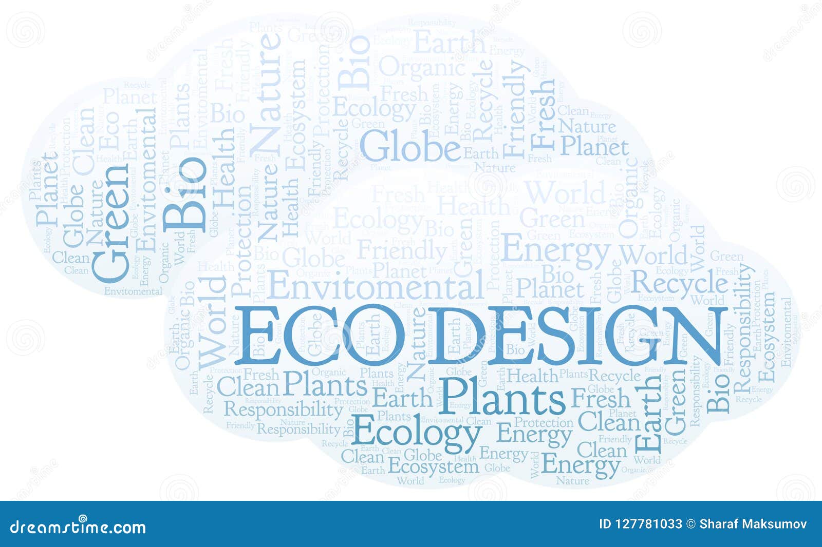 Eco Design word cloud. stock illustration. Illustration of card - 127781033