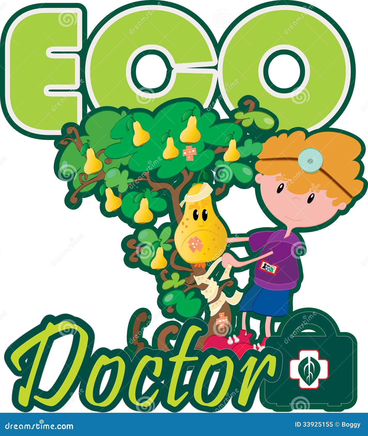 Eco doctor stock vector. Illustration of healthcare, drawing - 33925155