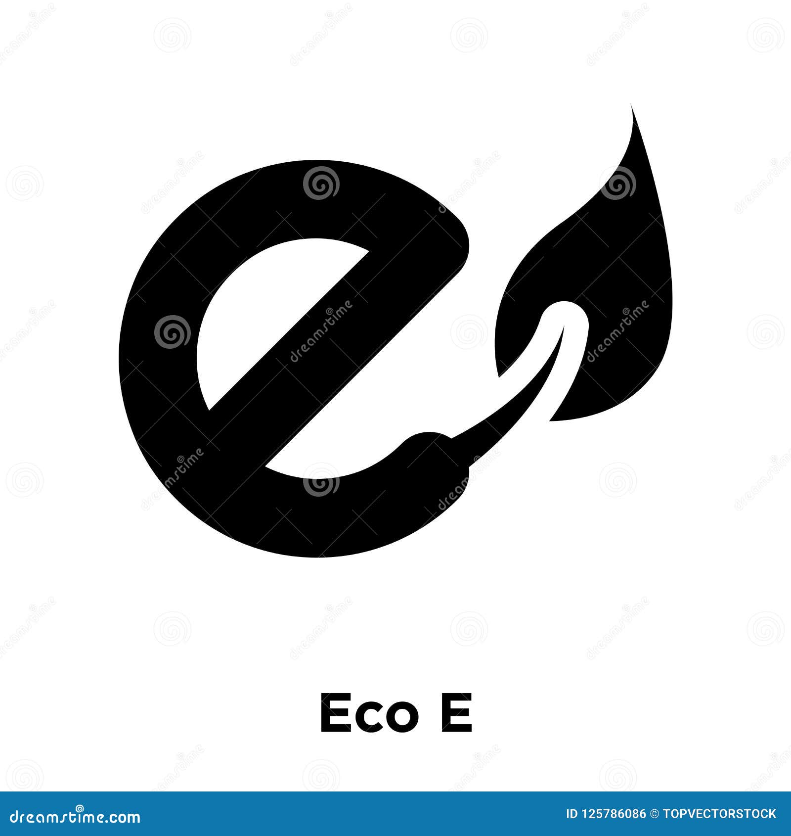 Eco E Icon Vector Isolated on White Background, Logo Concept of Stock ...