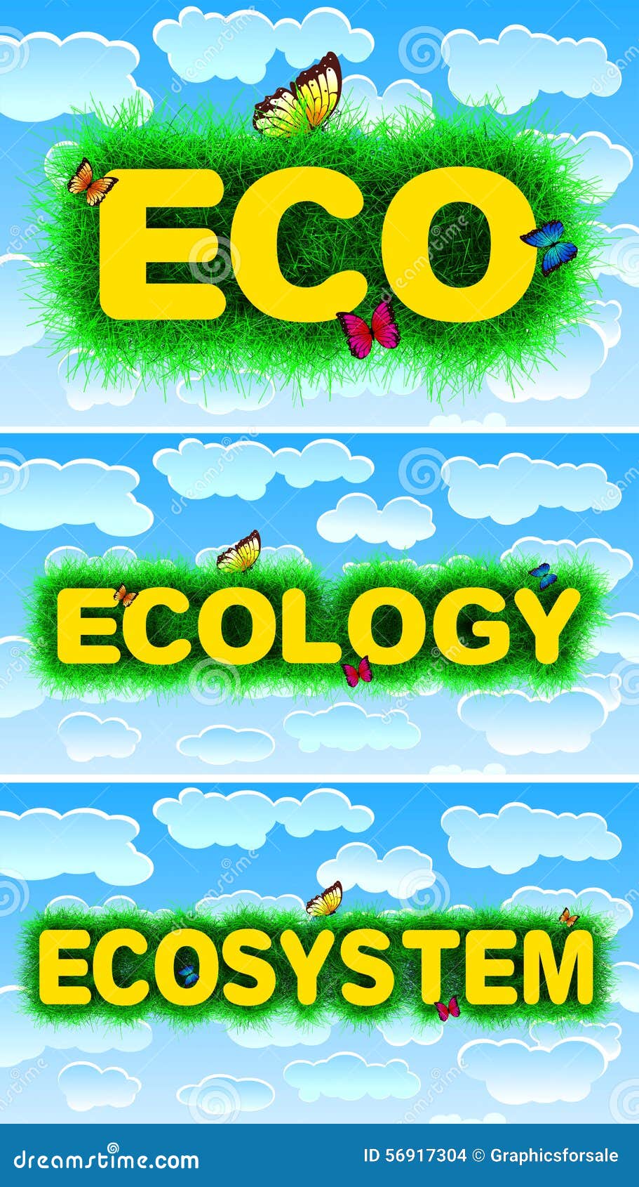 Eco - Ecology - Ecosystem stock illustration. Illustration of cloud ...