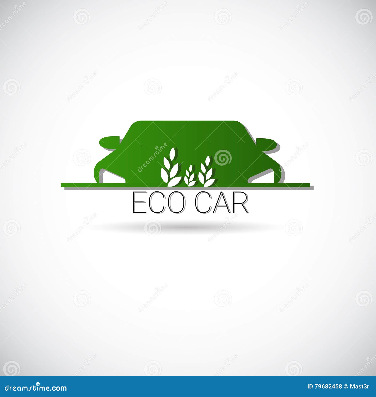 Eco Electric Car Friendly Environment Machine Web Icon Green Logo Stock ...