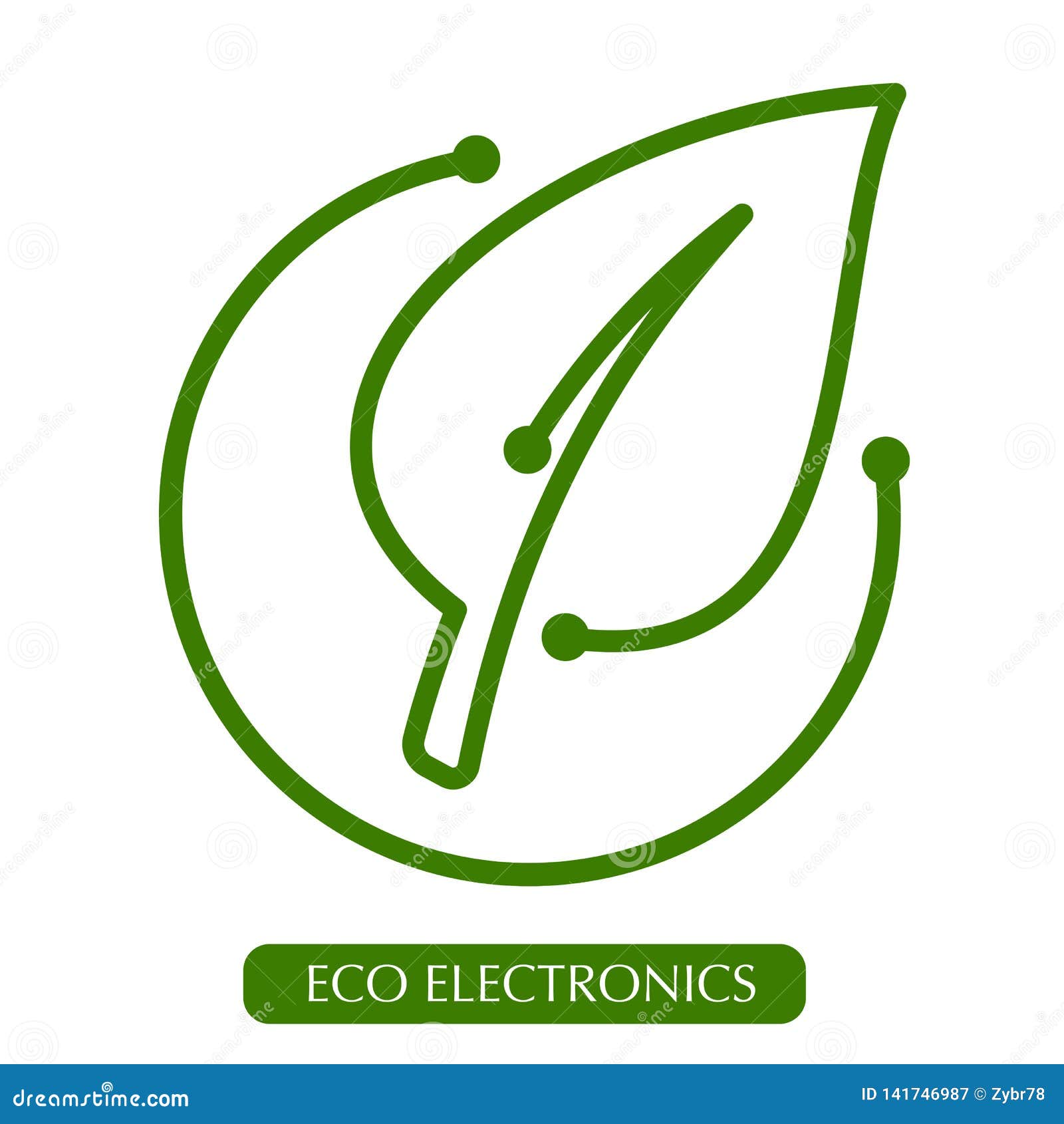 Eco electronics logo stock vector. Illustration of sign - 141746987