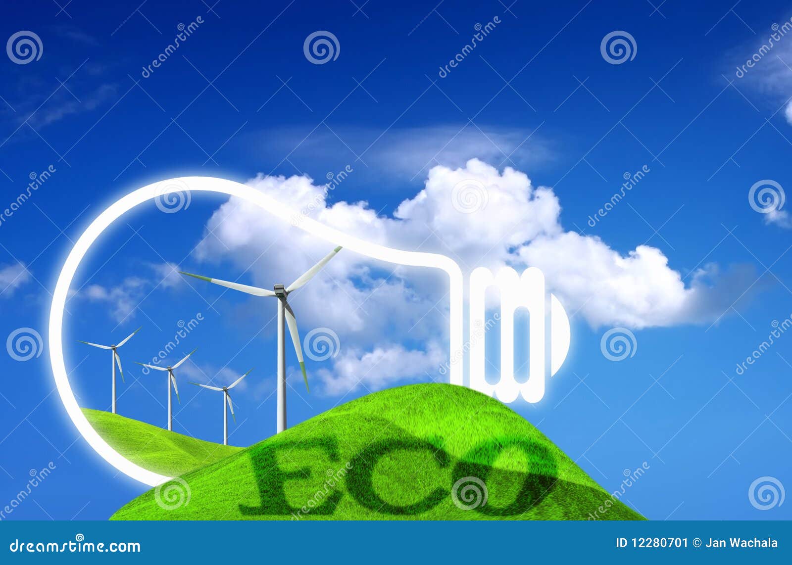 Eco energy concept stock illustration. Illustration of renewable - 12280701