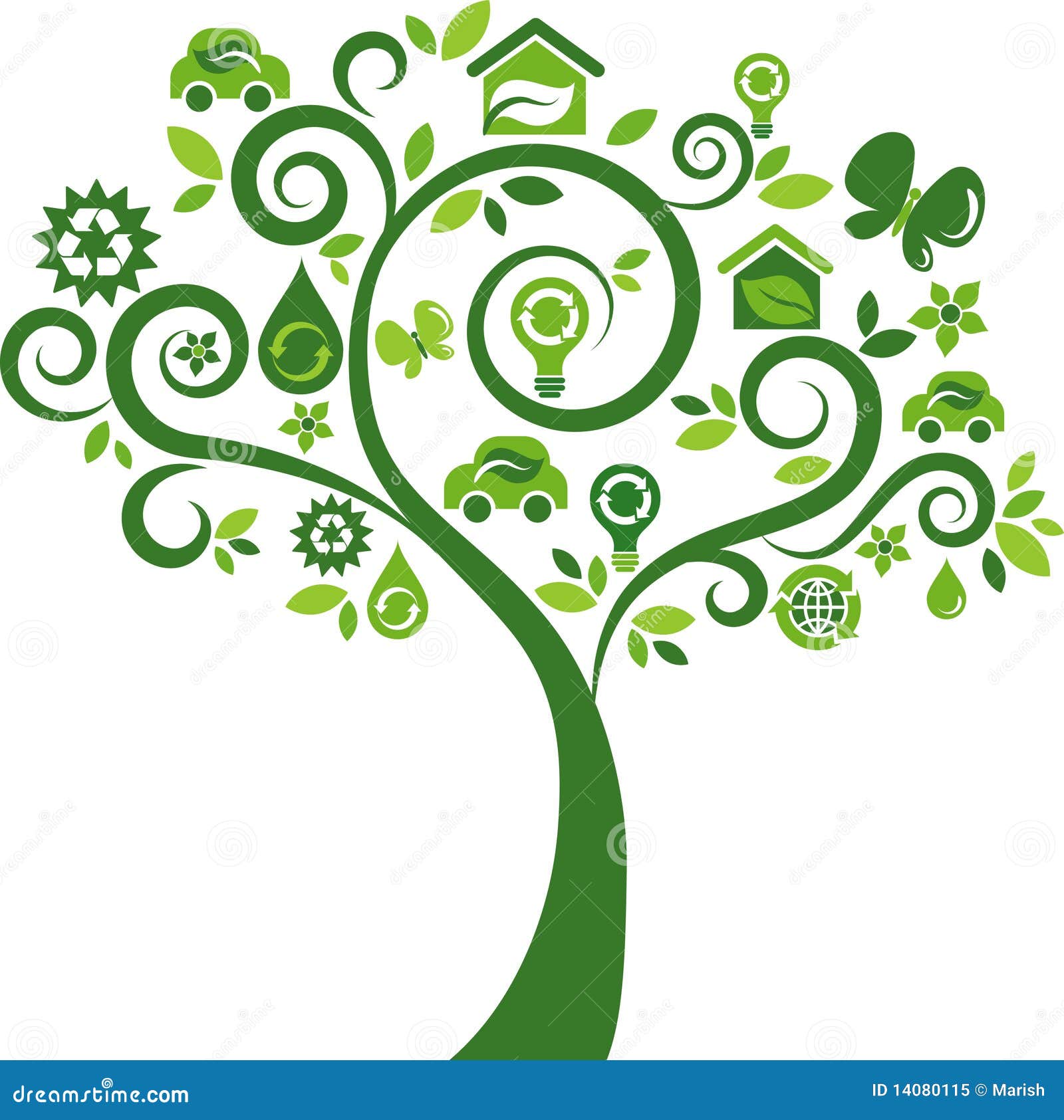 Eco Energy Concept Icons Tree 2 Stock Illustrations – 32 Eco Energy ...