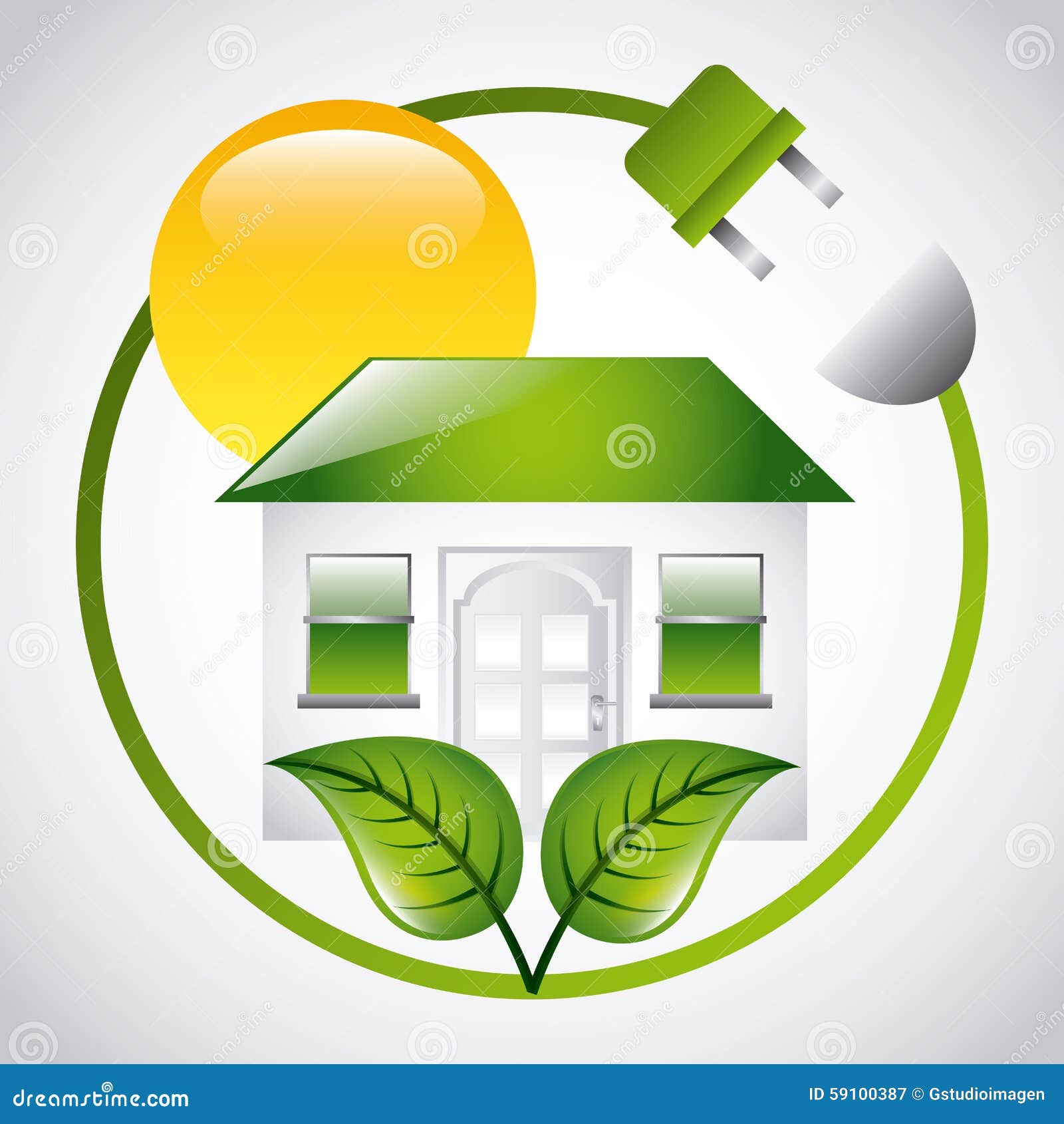 Eco energy stock vector. Illustration of ecology, renewable - 59100387