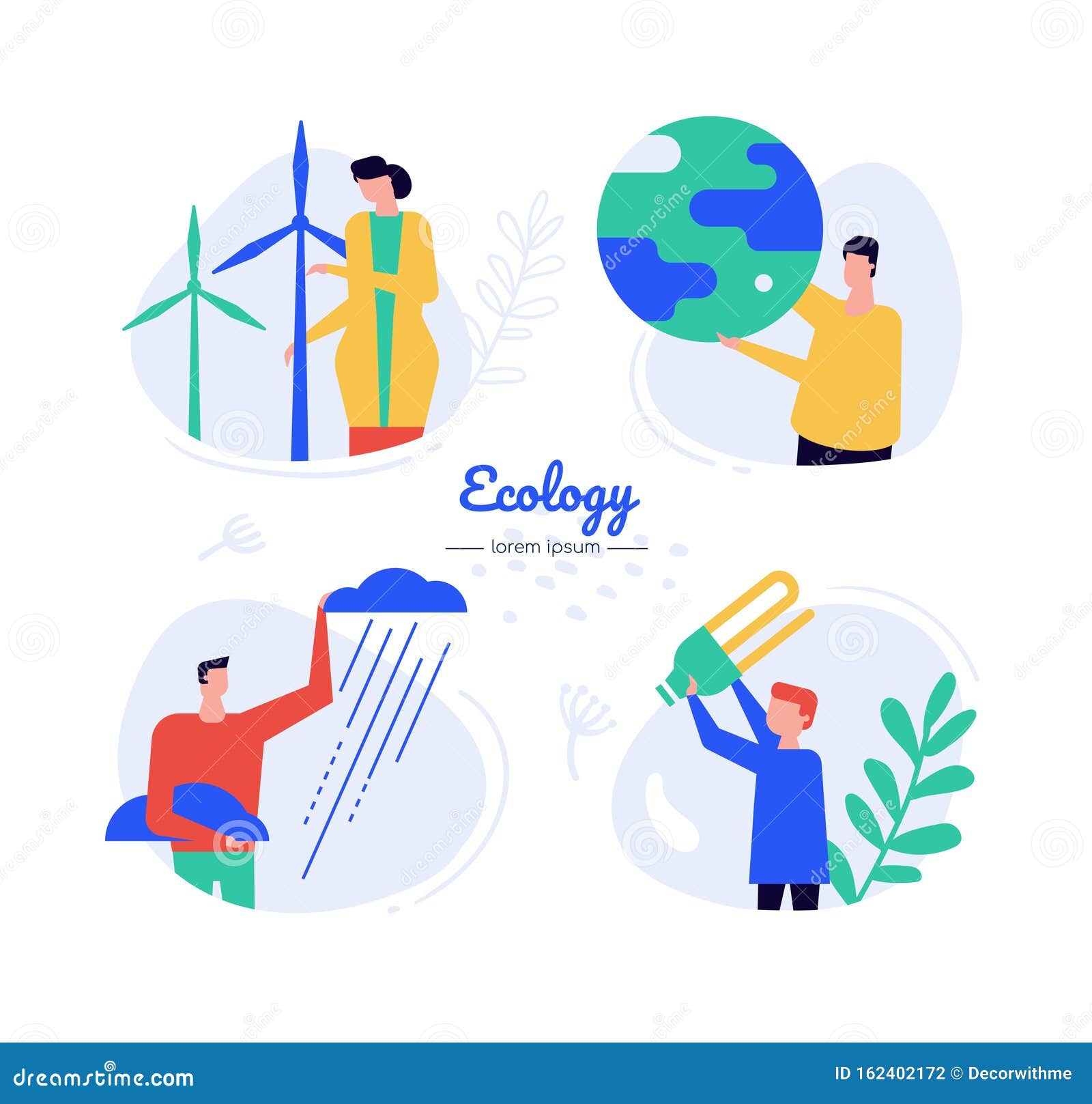 Eco Energy - Flat Design Style Vector Characters Set Stock Vector ...