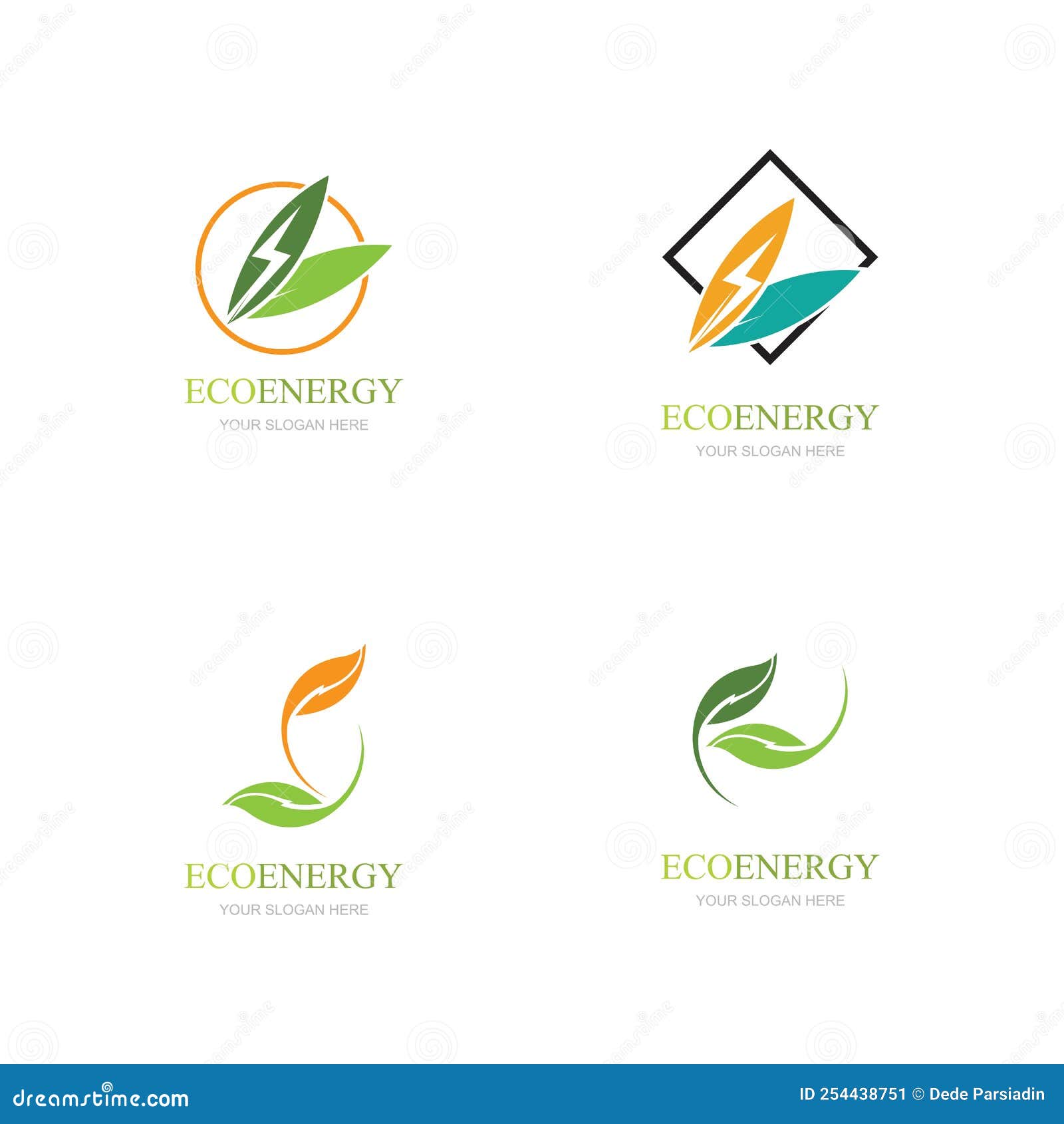 Eco Energy Logo Template Vector Icon Illustration Stock Vector ...