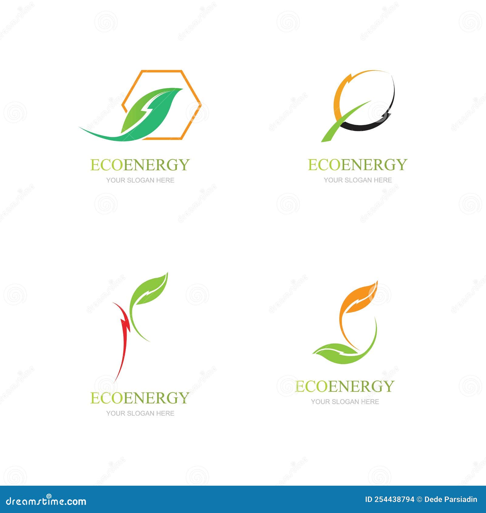 Eco Energy Logo Template Vector Icon Illustration Stock Vector ...