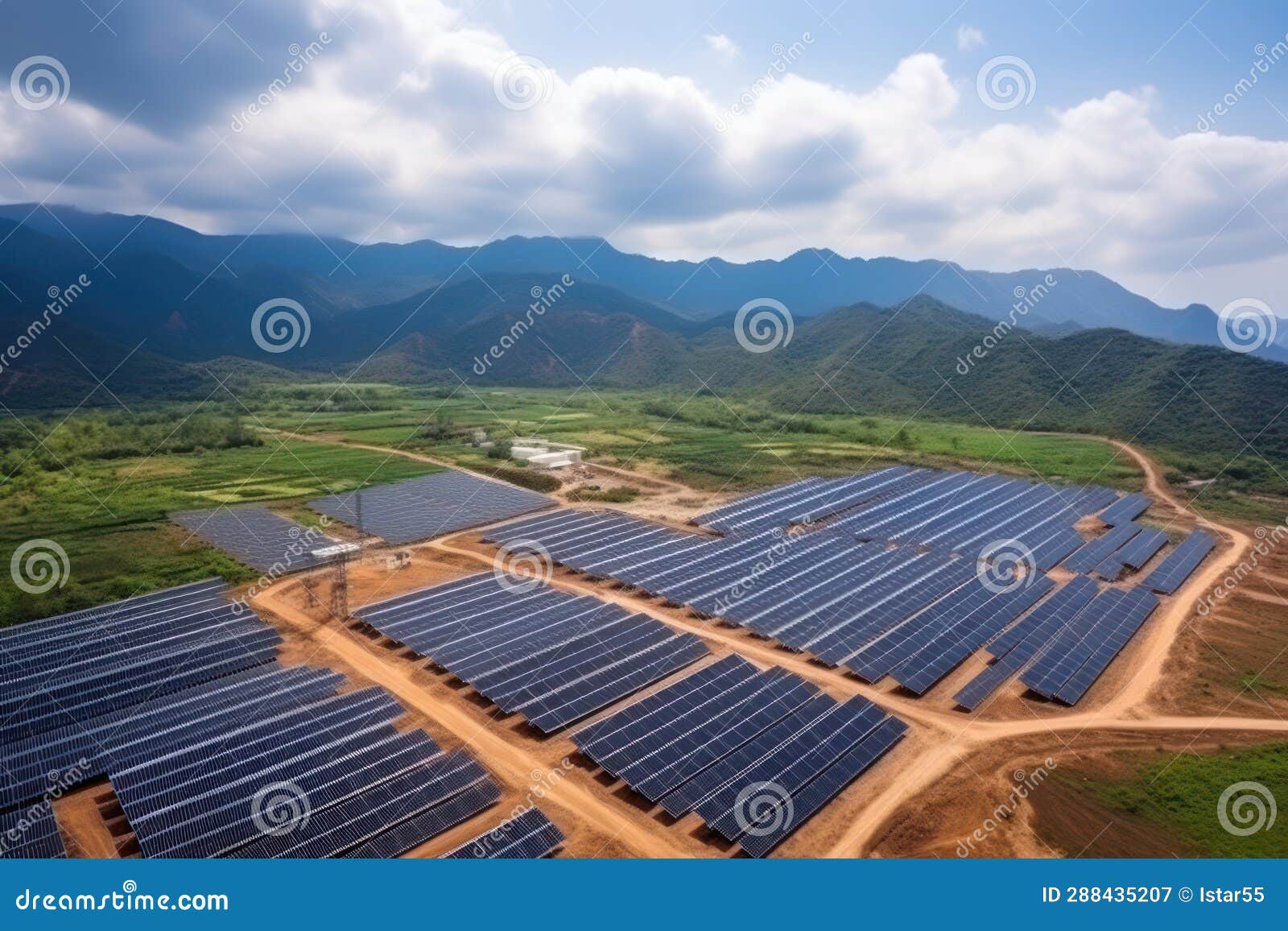 Eco-Energy Oasis: Solar Panel Array Integrates Seamlessly with Nature ...