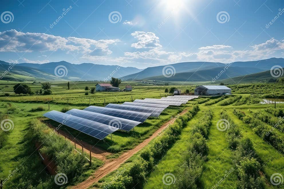 Eco-Energy Oasis: Solar Panel Array Integrates Seamlessly with Nature ...