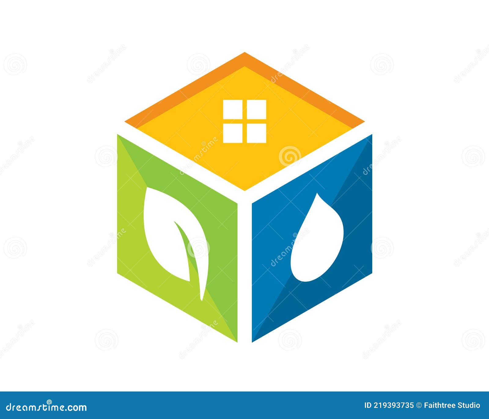 Eco Energy Safe Modular House Logo Stock Vector - Illustration of herb ...