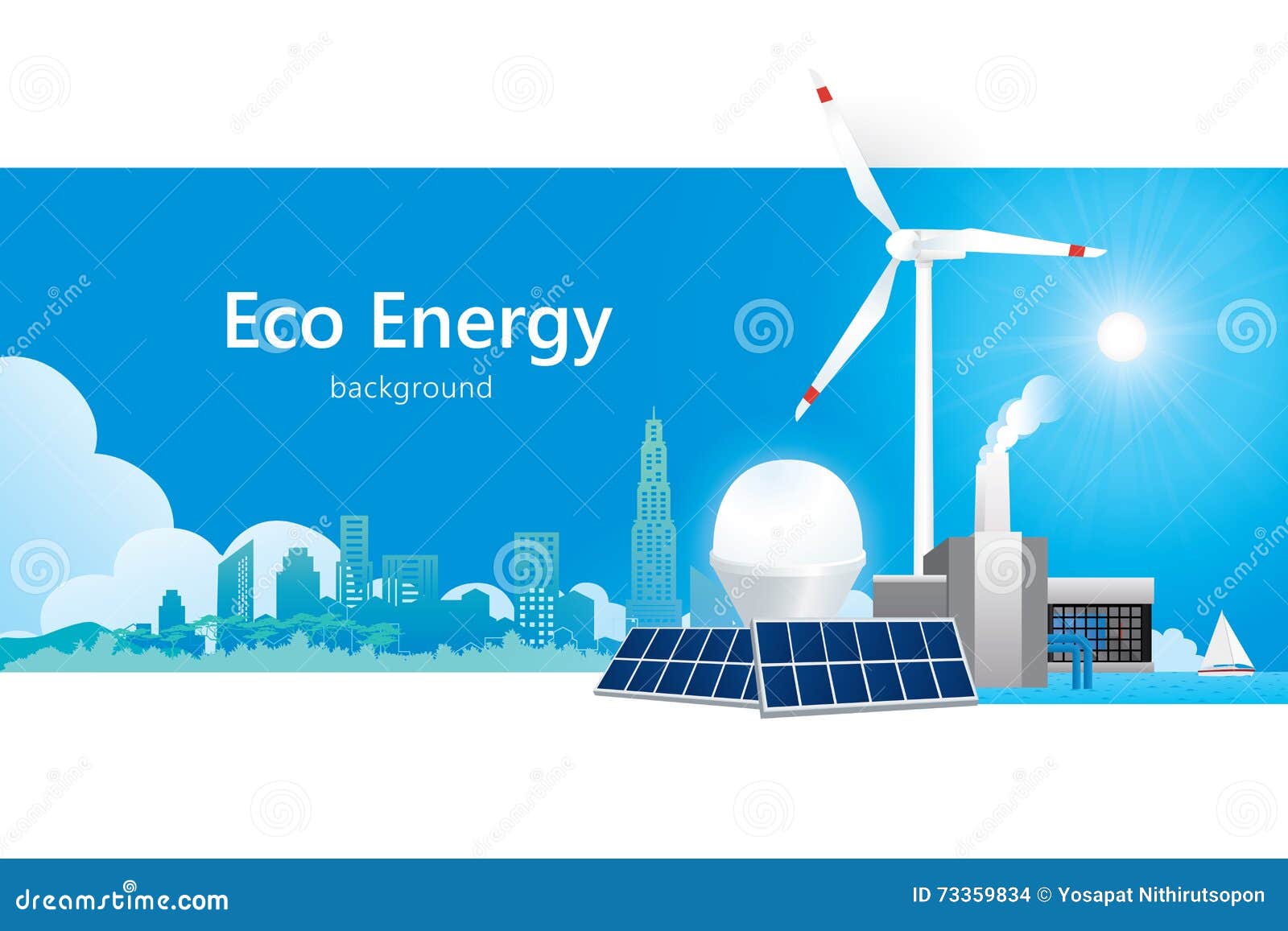 Eco energy stock vector. Illustration of design, power - 73359834