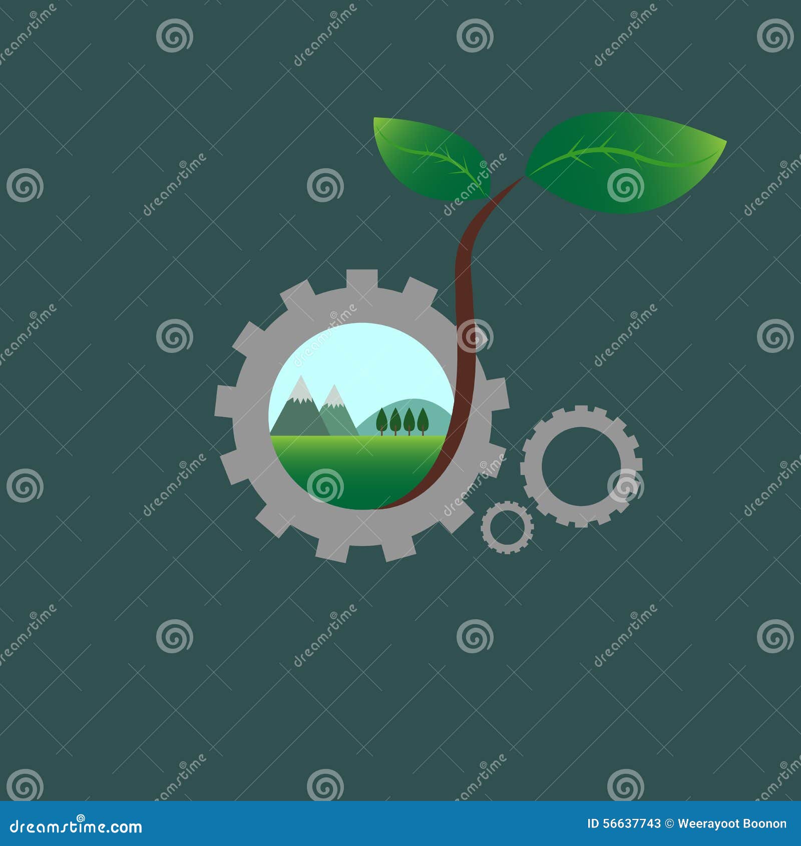 Eco engineer stock vector. Illustration of nature, ecology - 56637743