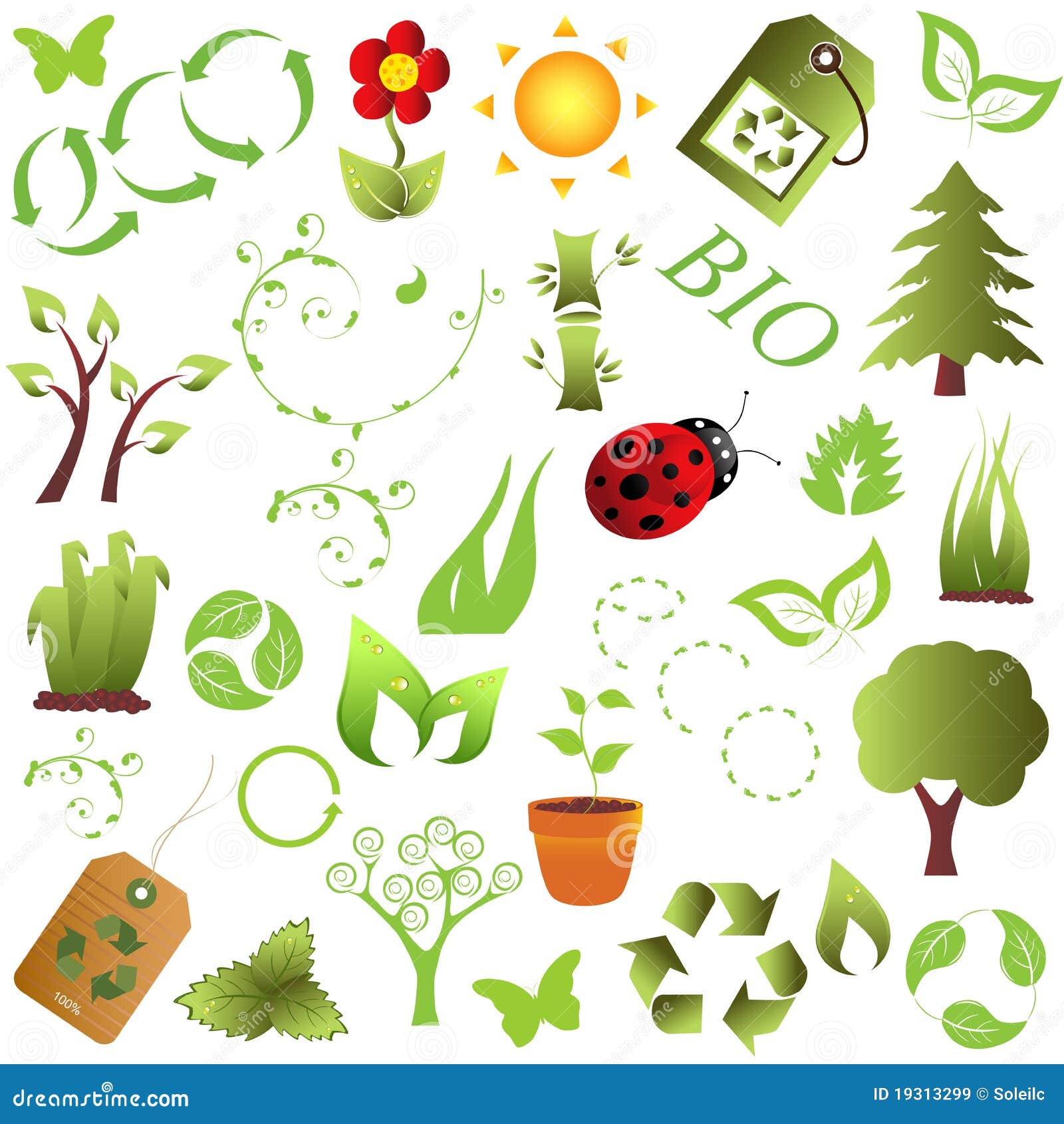 Eco and Environment Objects Stock Vector - Illustration of tree ... Eco and Environment Objects Stock Vector - Illustration of tree ...