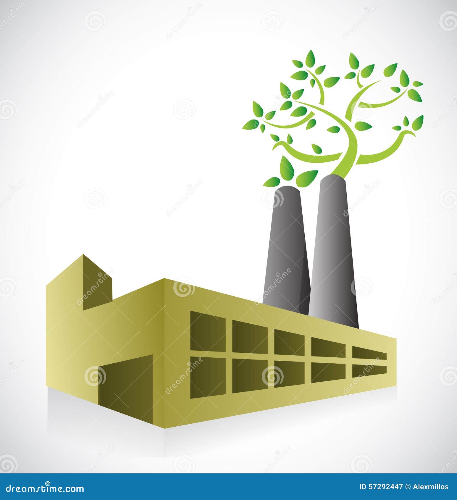 Eco Factory Concept Illustration Design Stock Illustration ...