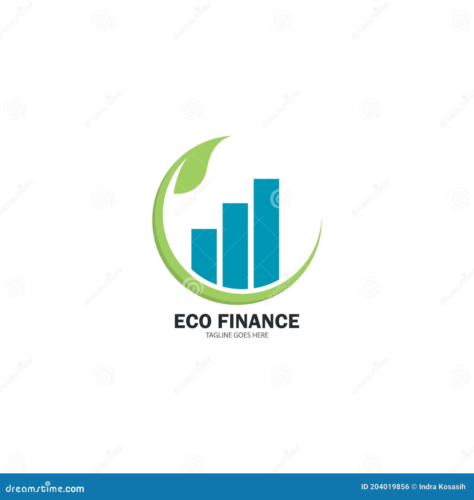 Eco Finance Professional Logo Vector Icon Illustration Stock Vector ...