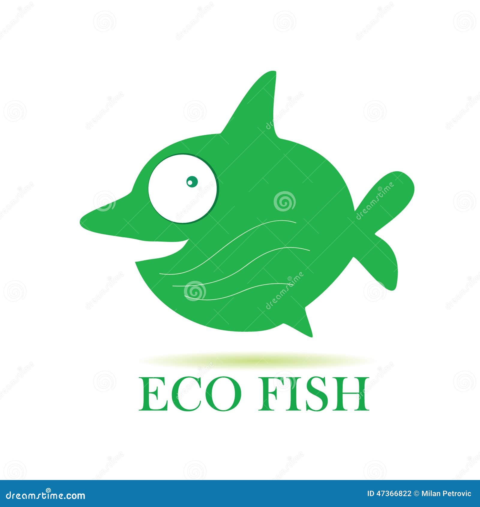 Eco Fish Vector Illustration Stock Vector - Illustration of life, funny ...