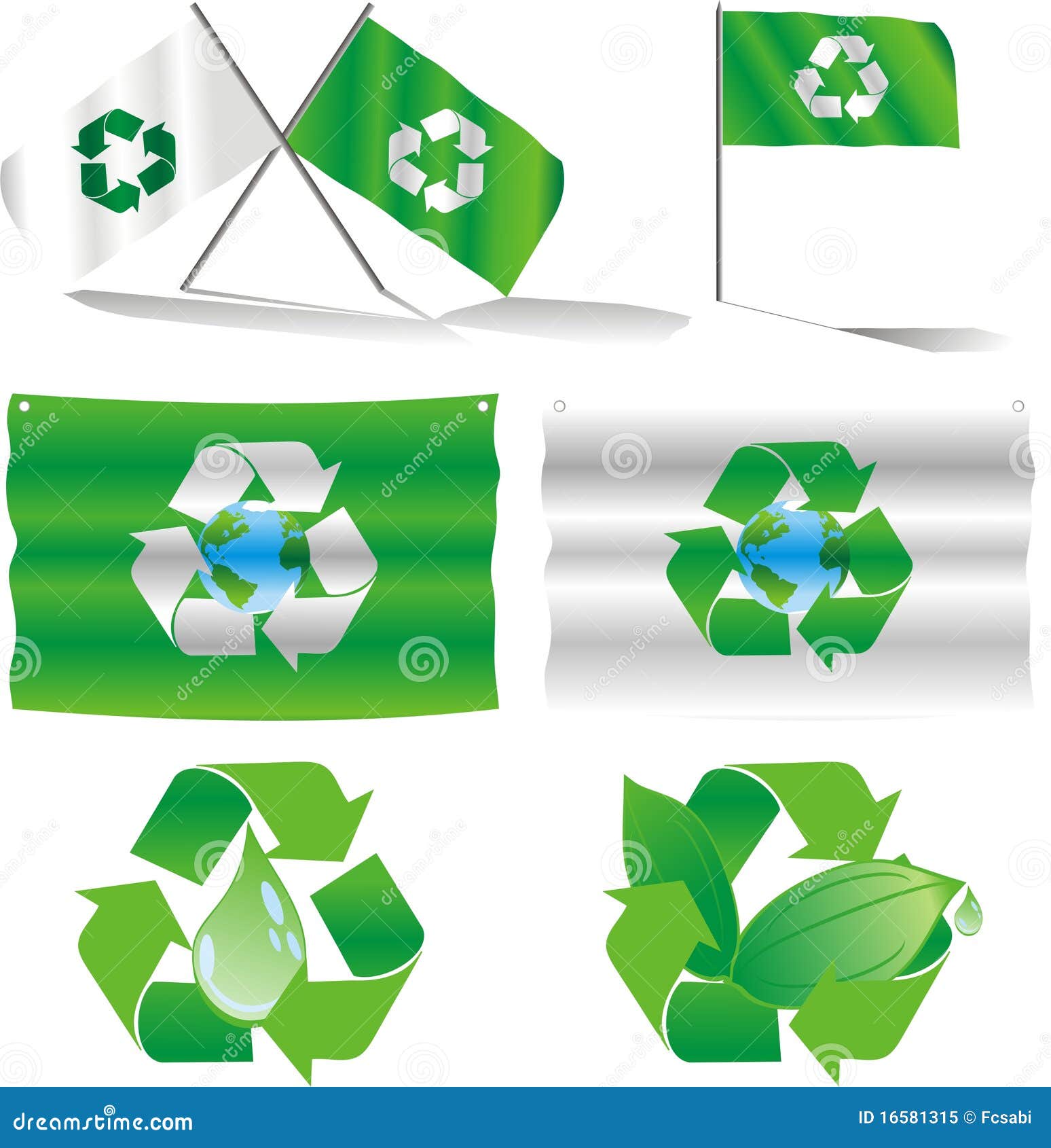 Eco flags stock vector. Illustration of world, environmental - 16581315