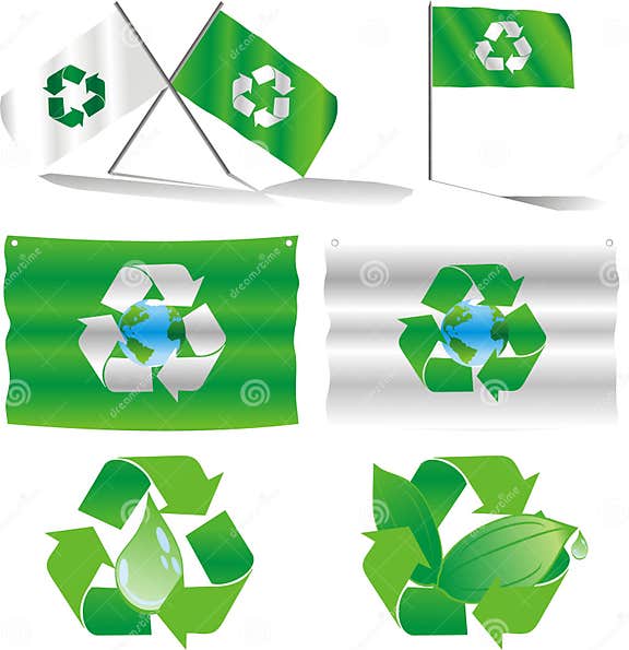 Eco flags stock vector. Illustration of world, environmental - 16581315