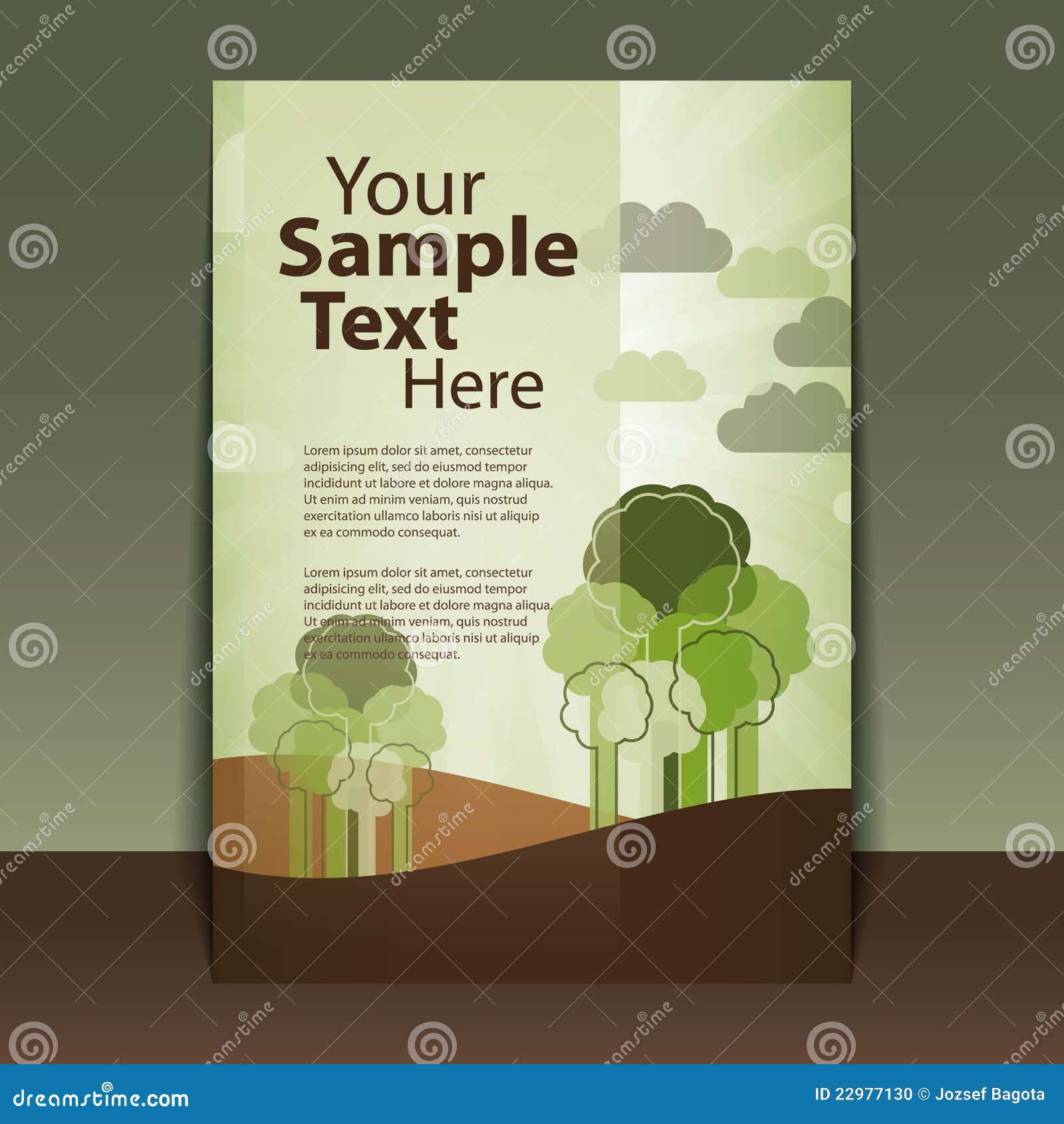 Eco Flyer or Cover Design stock vector. Illustration of banner - 22977130