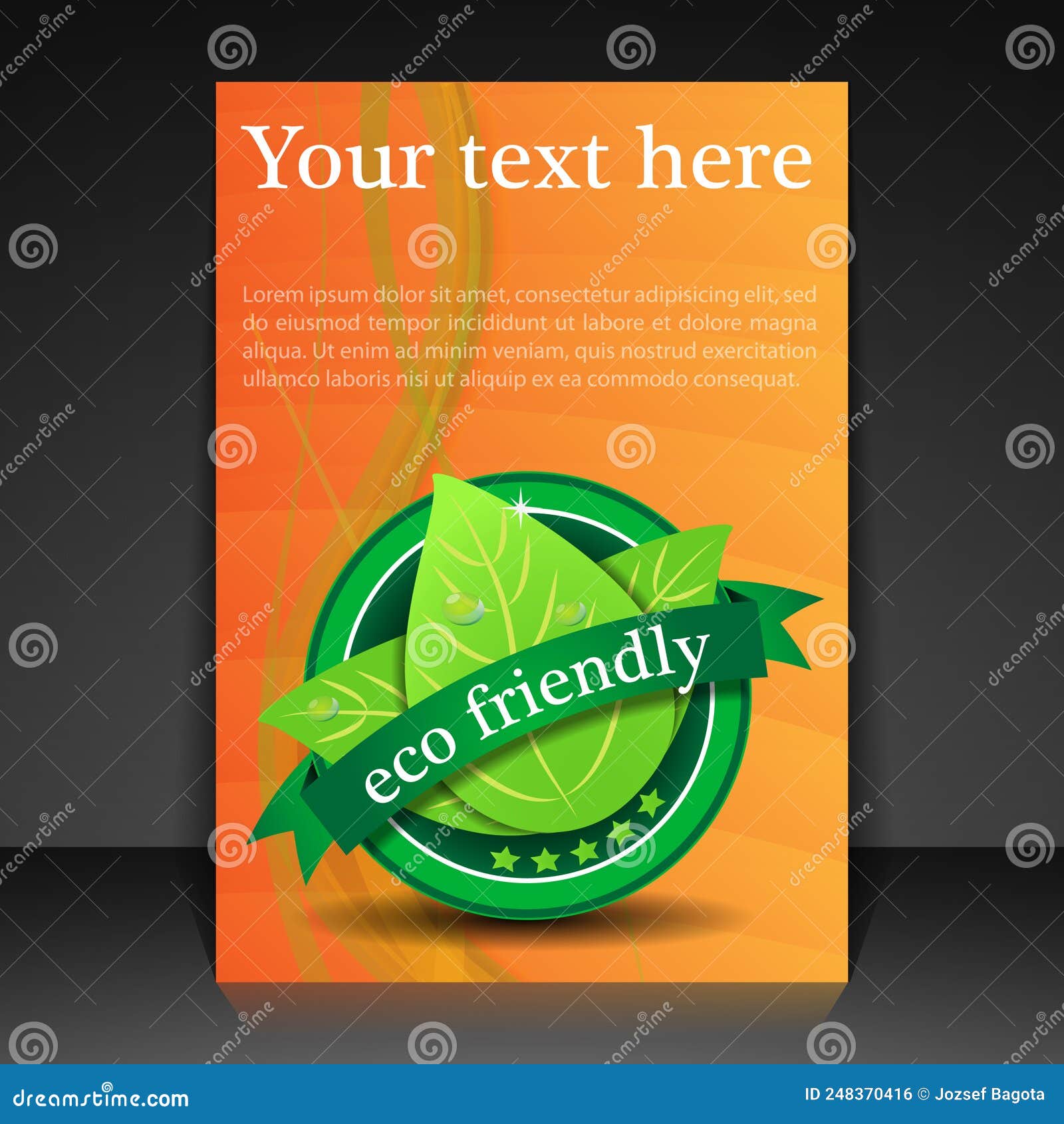 Eco Flyer Design stock vector. Illustration of curled - 248370416