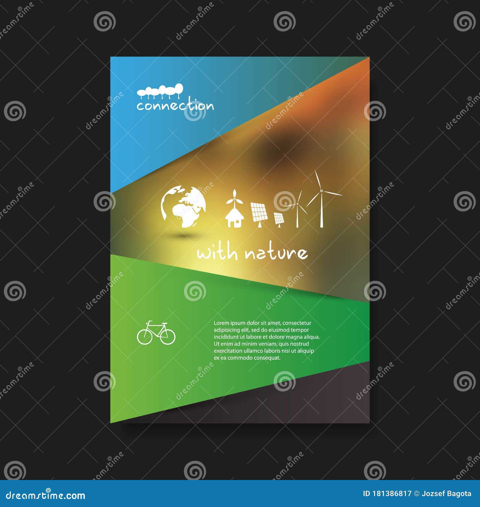 Eco Flyer Design Template - Renewable Energy Theme Stock Vector ...